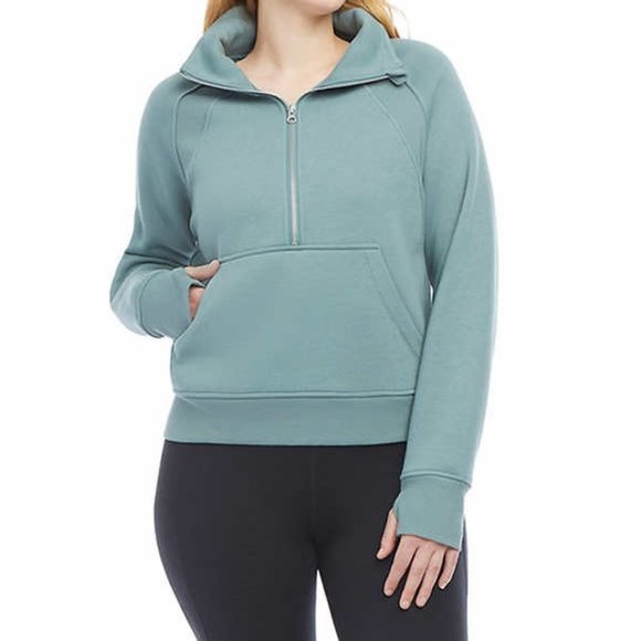 Danskin | Tops | Nwt Danskin Ladies Cozy Halfzip Pullover Green ...